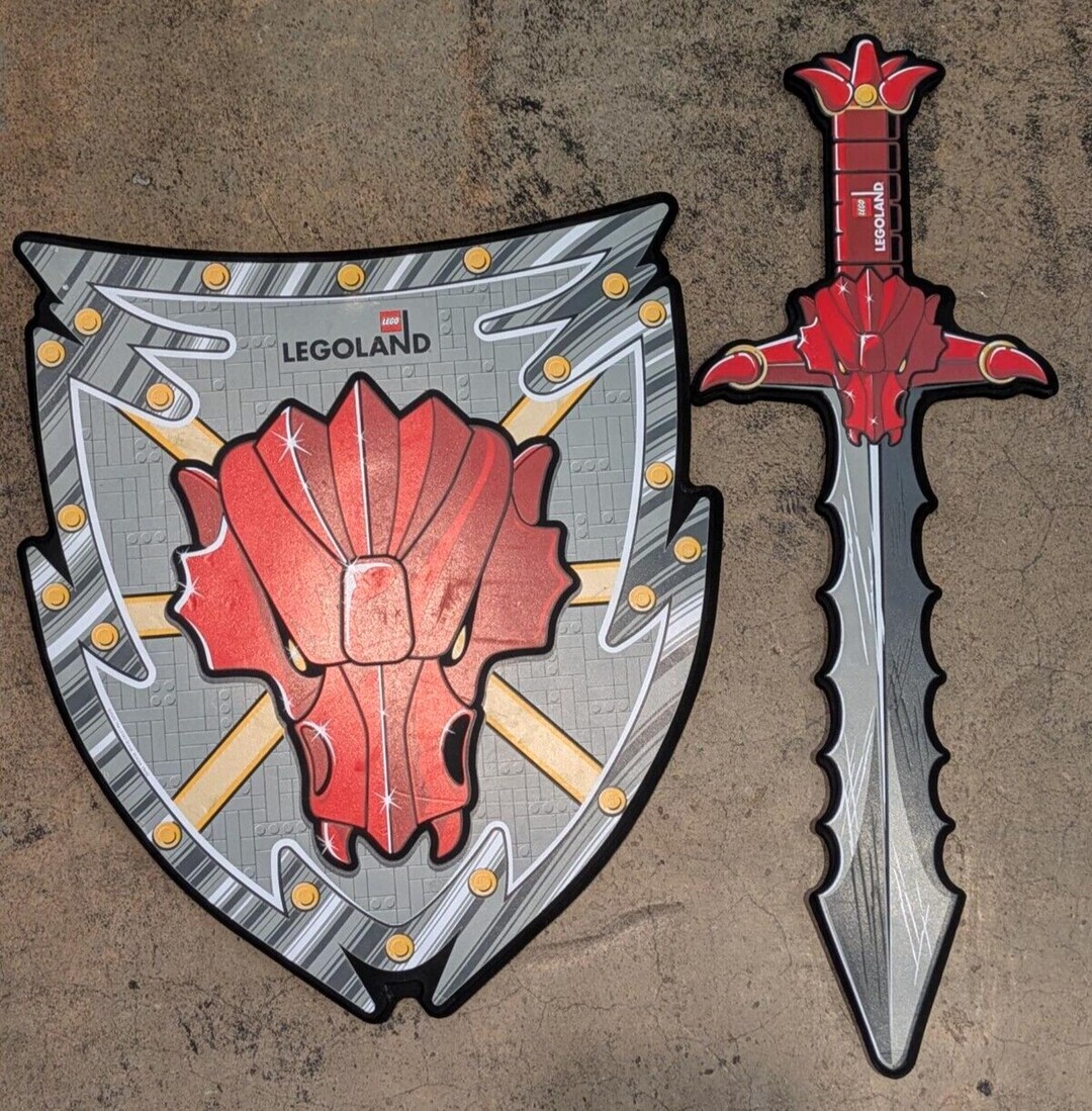 LEGO Legoland Dragon Knight Foam Cosplay Fantasy Play Shield and Sword ...