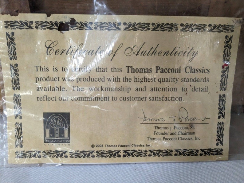 Thomas Pacconi Classics Christmas Ornament Collection 2003 W ...