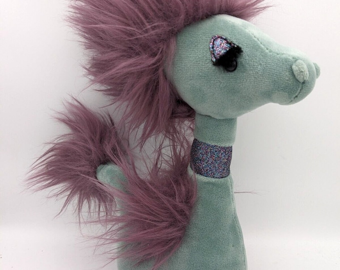 Jellycat Curiosity Seahorse Teal & Purple Plush Stuffed Animal 11 ...