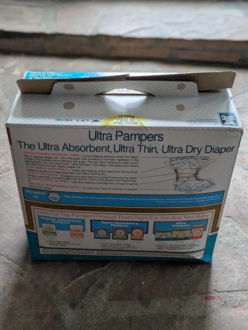 VTG Ultra Pampers Plus Diapers 66 Ct Sealed Box 6-14 Lbs HTF ...