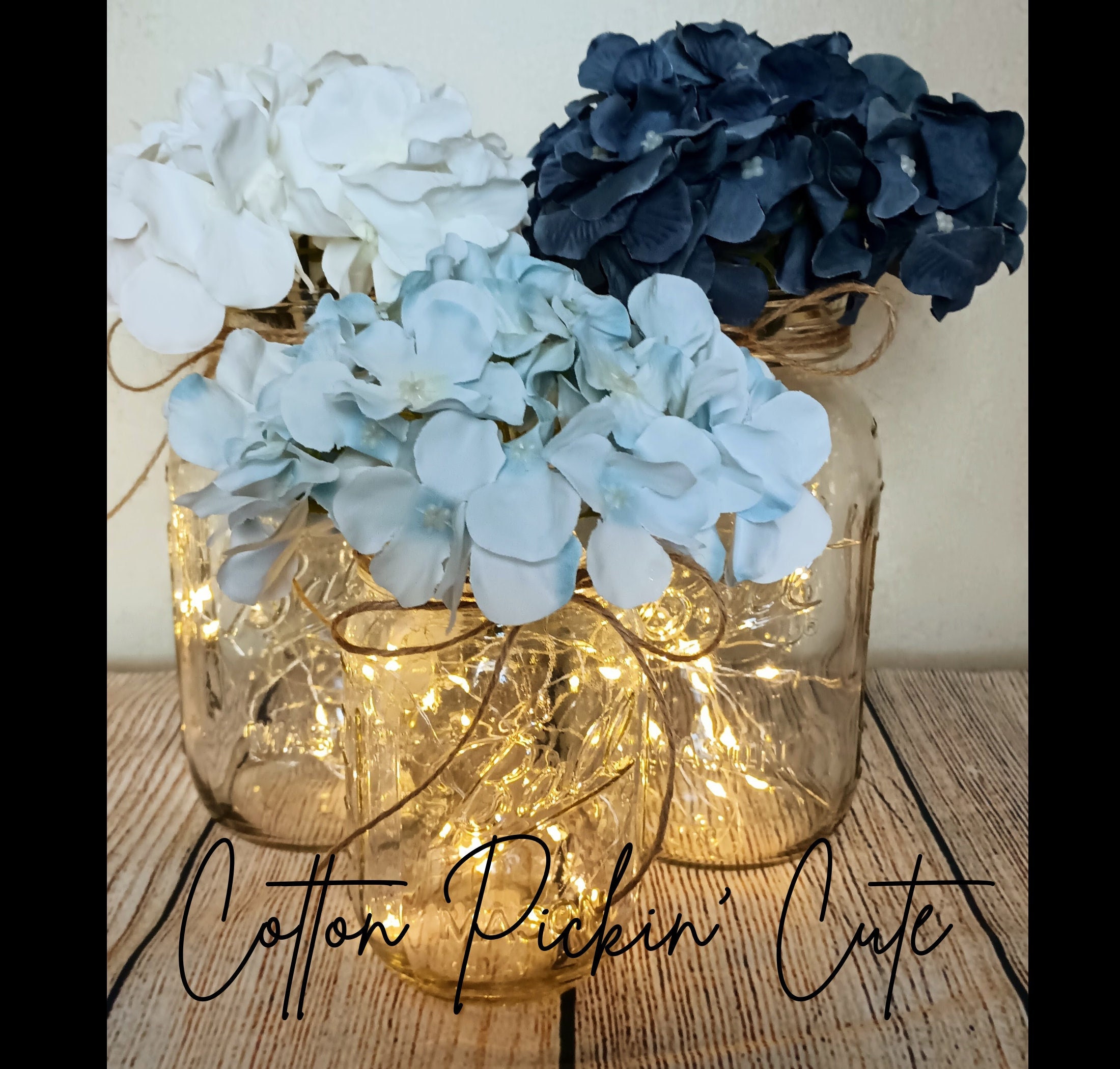 Rustic Hydrangea Centerpieces