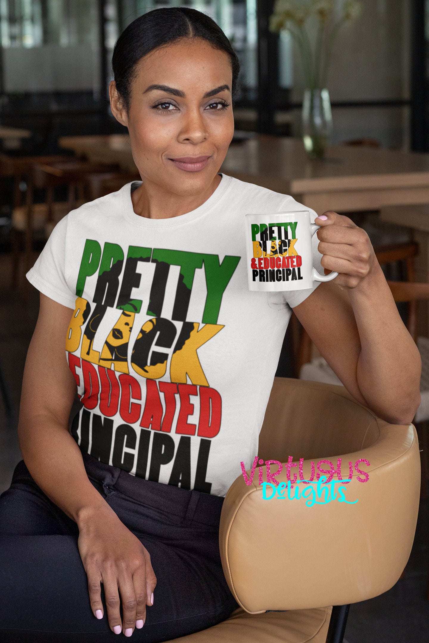 Pretty Black & Educated Principal Shirt, Shirts for Women, School ...
