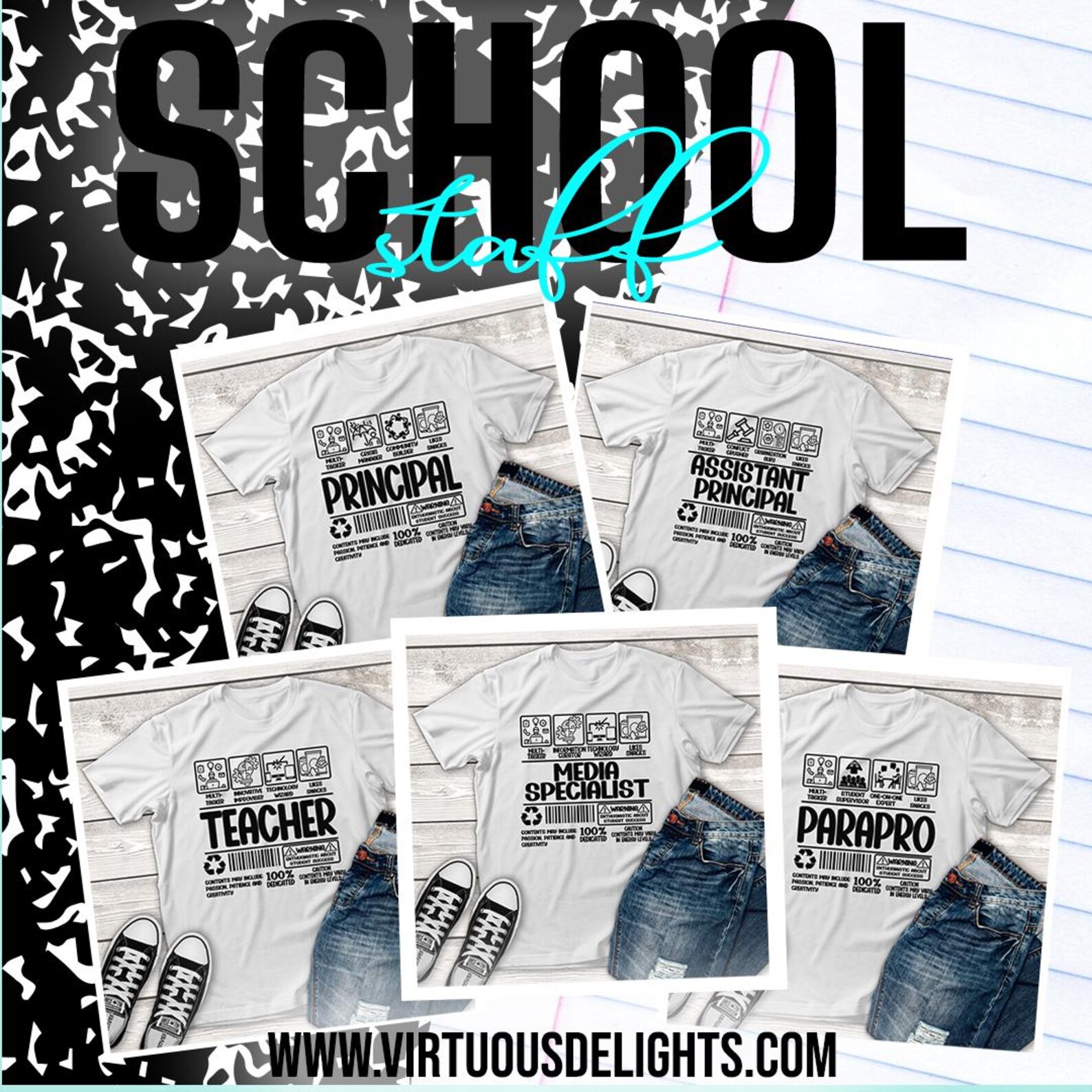 Principal Label T-shirt | Funny Principal Gift | Custom School Staff ...