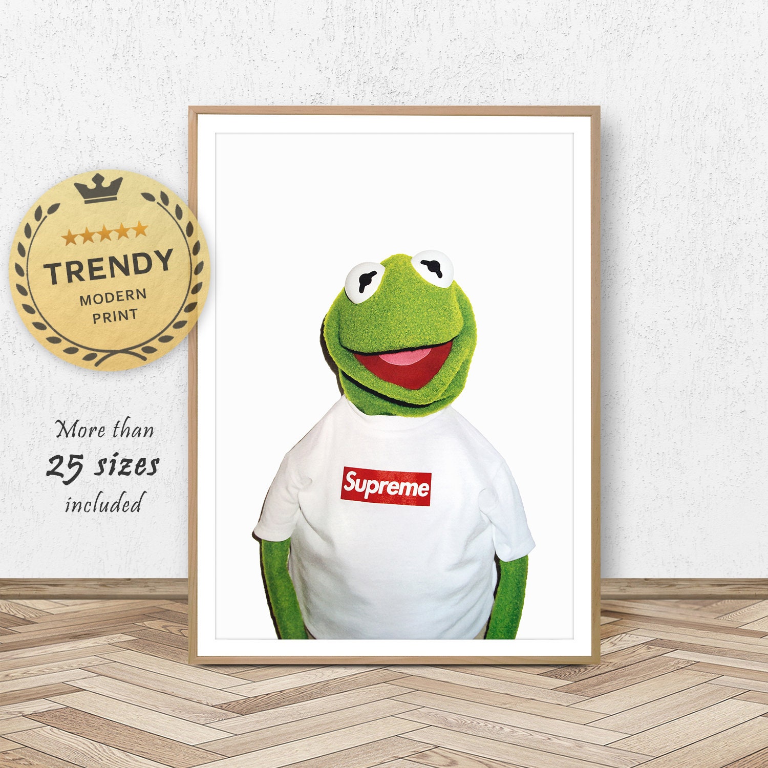 Supreme Kermit Poster Supreme Print Supreme Poster Kermit The | Etsy