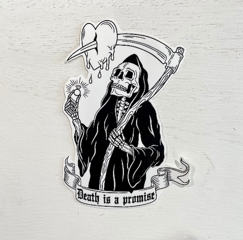 Death is a Promise Vinyl Decal Grim Reaper Goth Sticker - Etsy