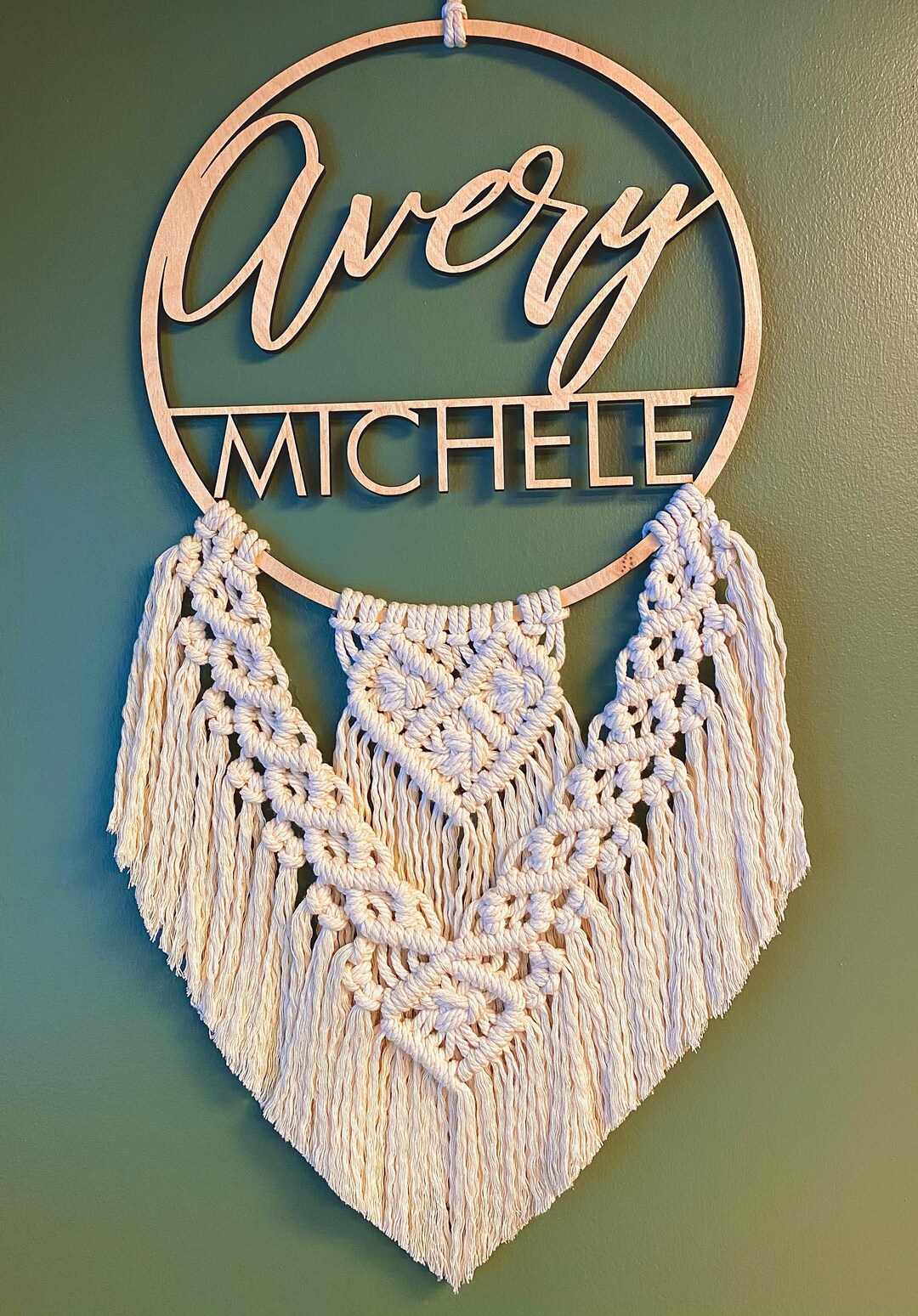 Macrame’ Name Sign - Etsy