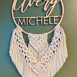 Macrame’ Name Sign - Etsy