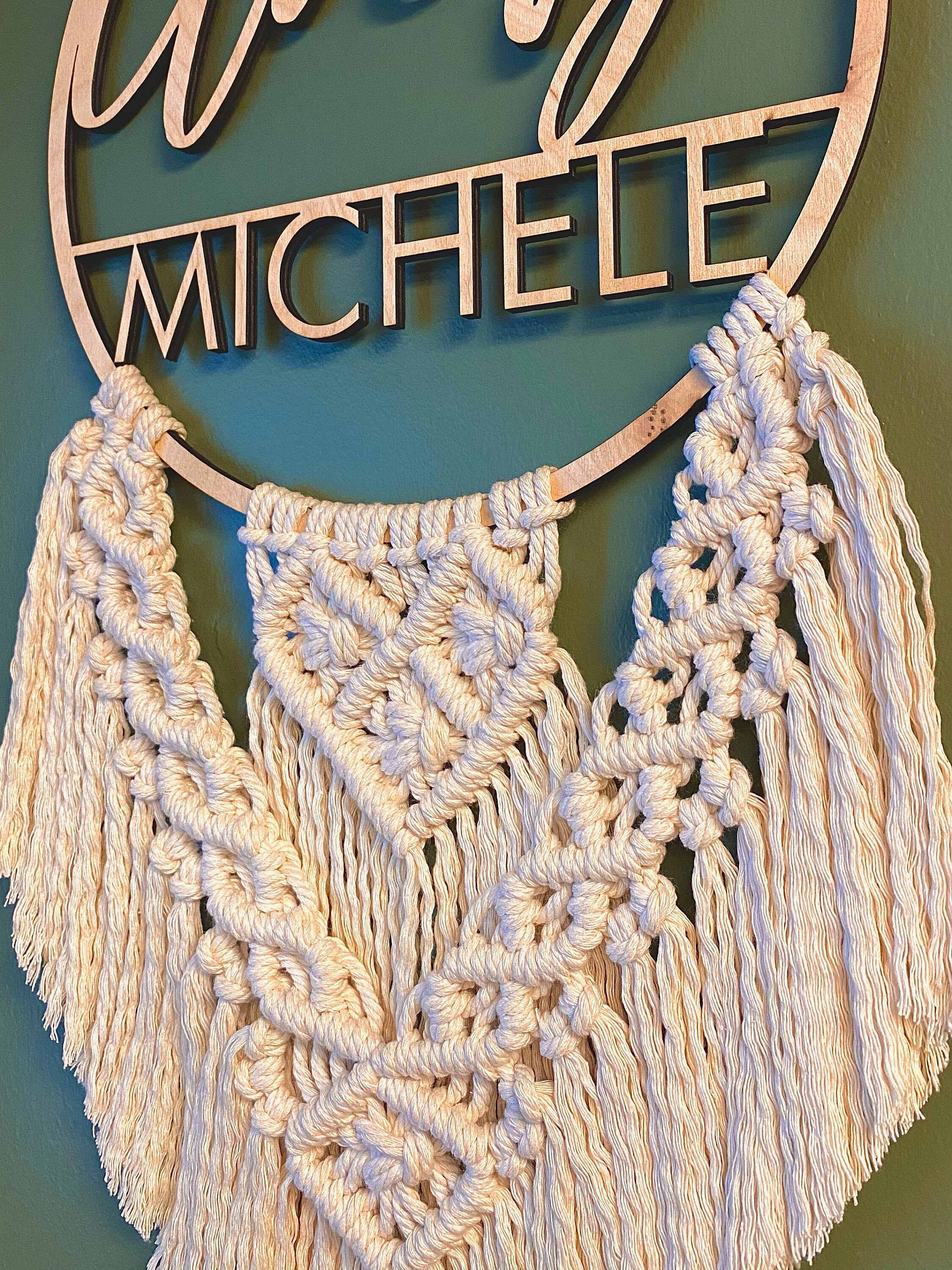 Macrame Name Sign | Etsy