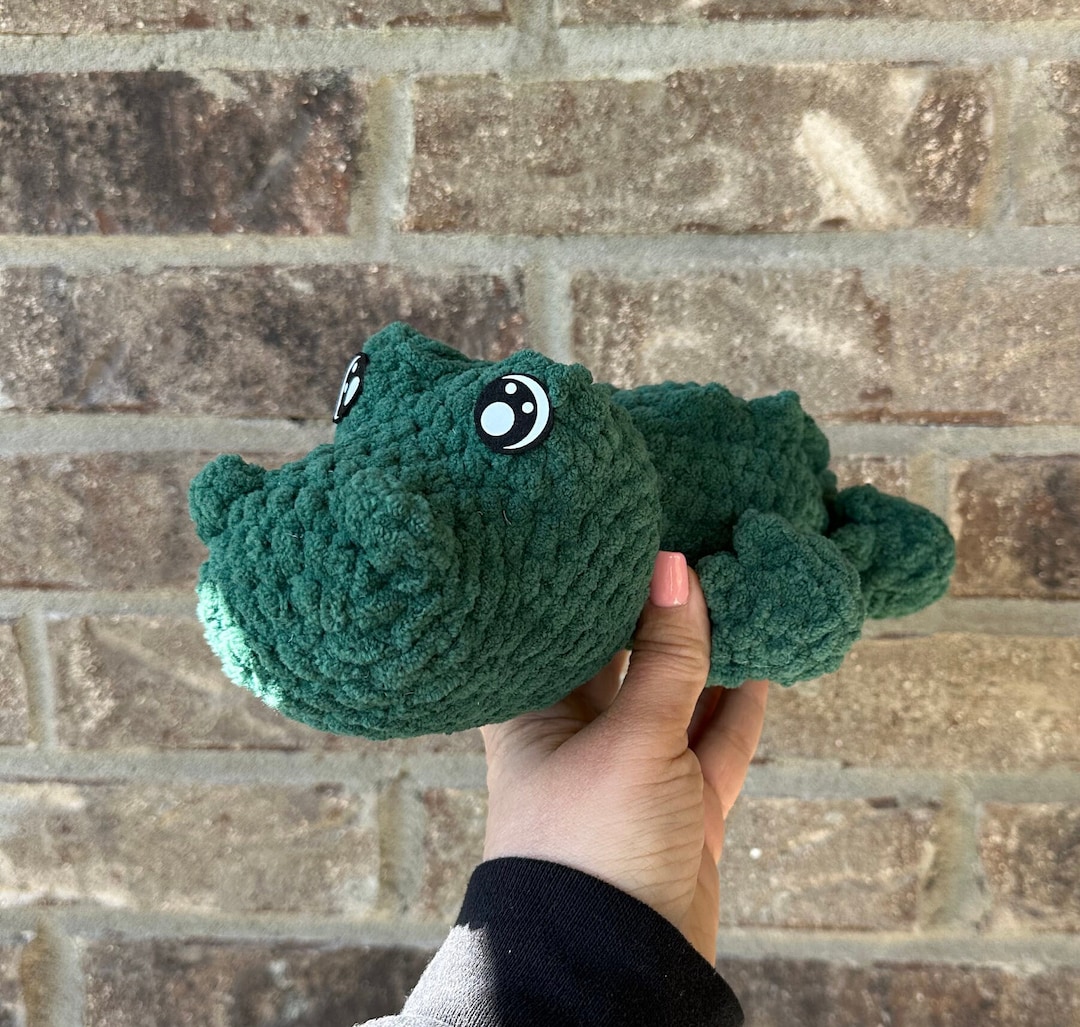 Handmade Green Alligator Plushie - Cute Stuffed Animal Toy for Kids ...