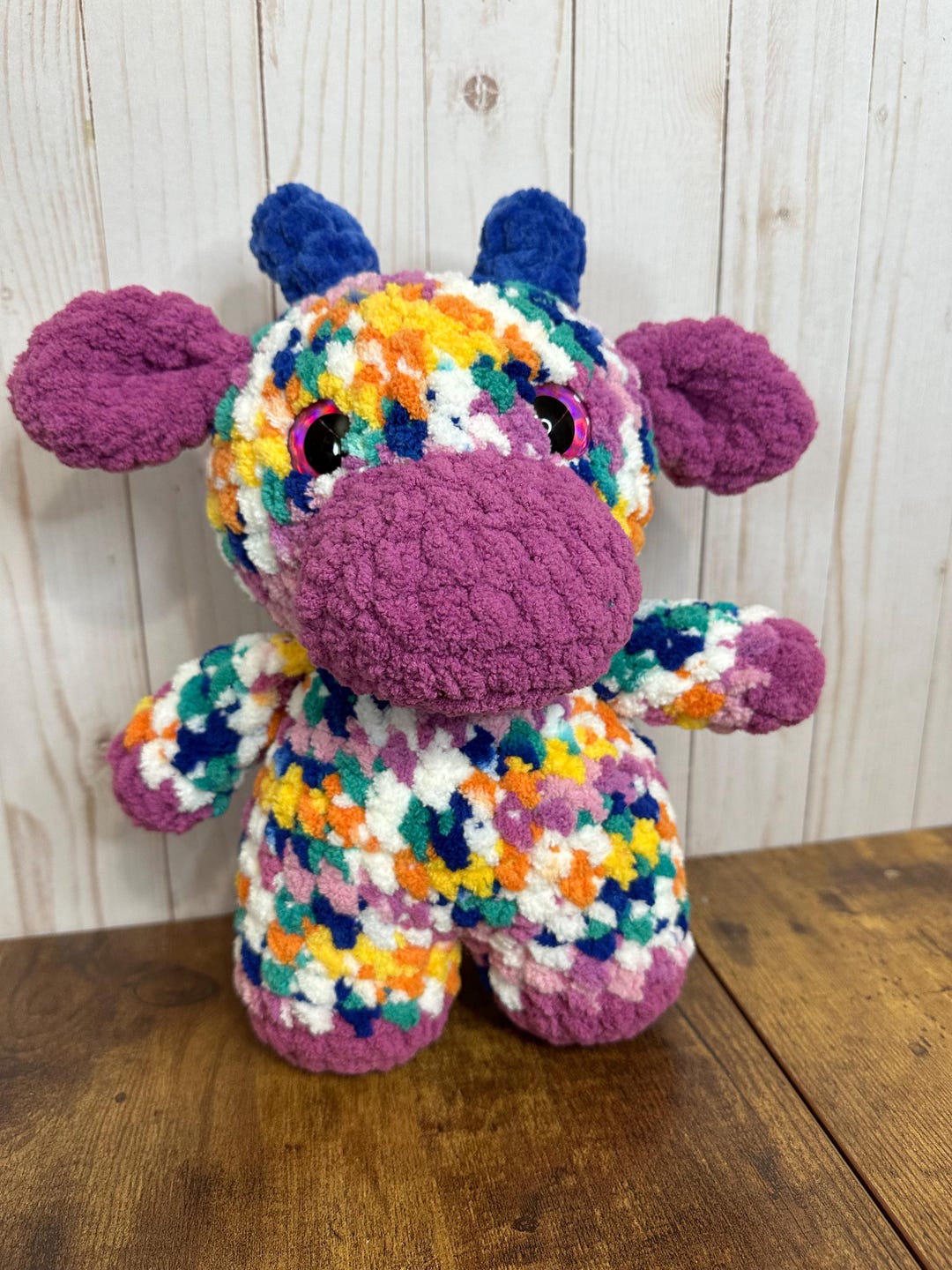 Purple Cow; Variegated Purple Cow Plush - Etsy