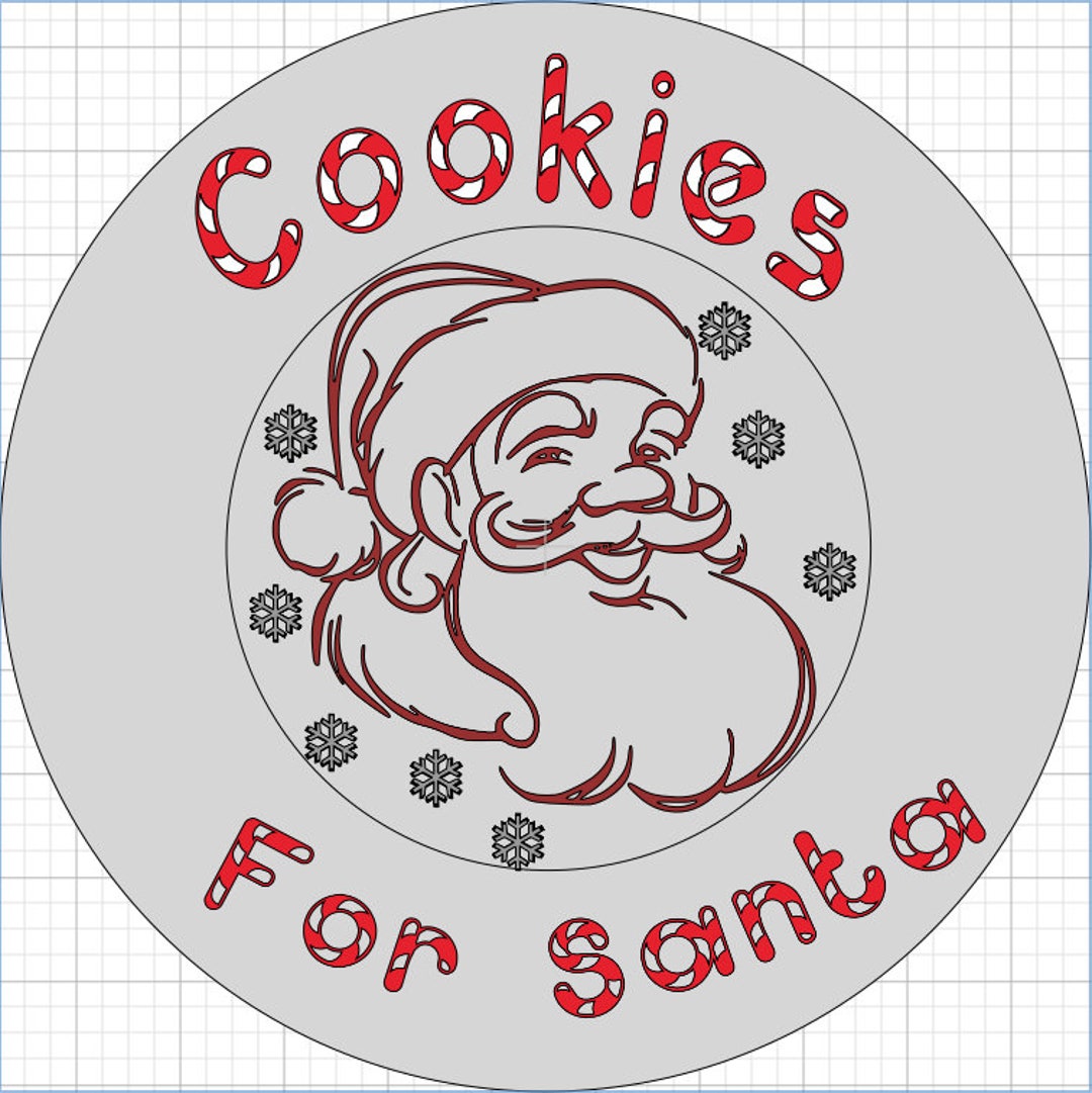 Dollar Tree Santa Plate Template - Etsy