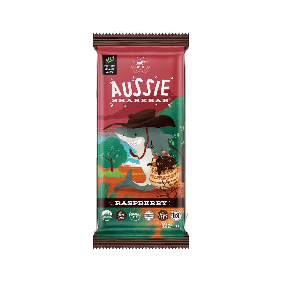 CAROBOU AUSSIE SHARKBAR® Raspberry Organic Carob Bar - Etsy