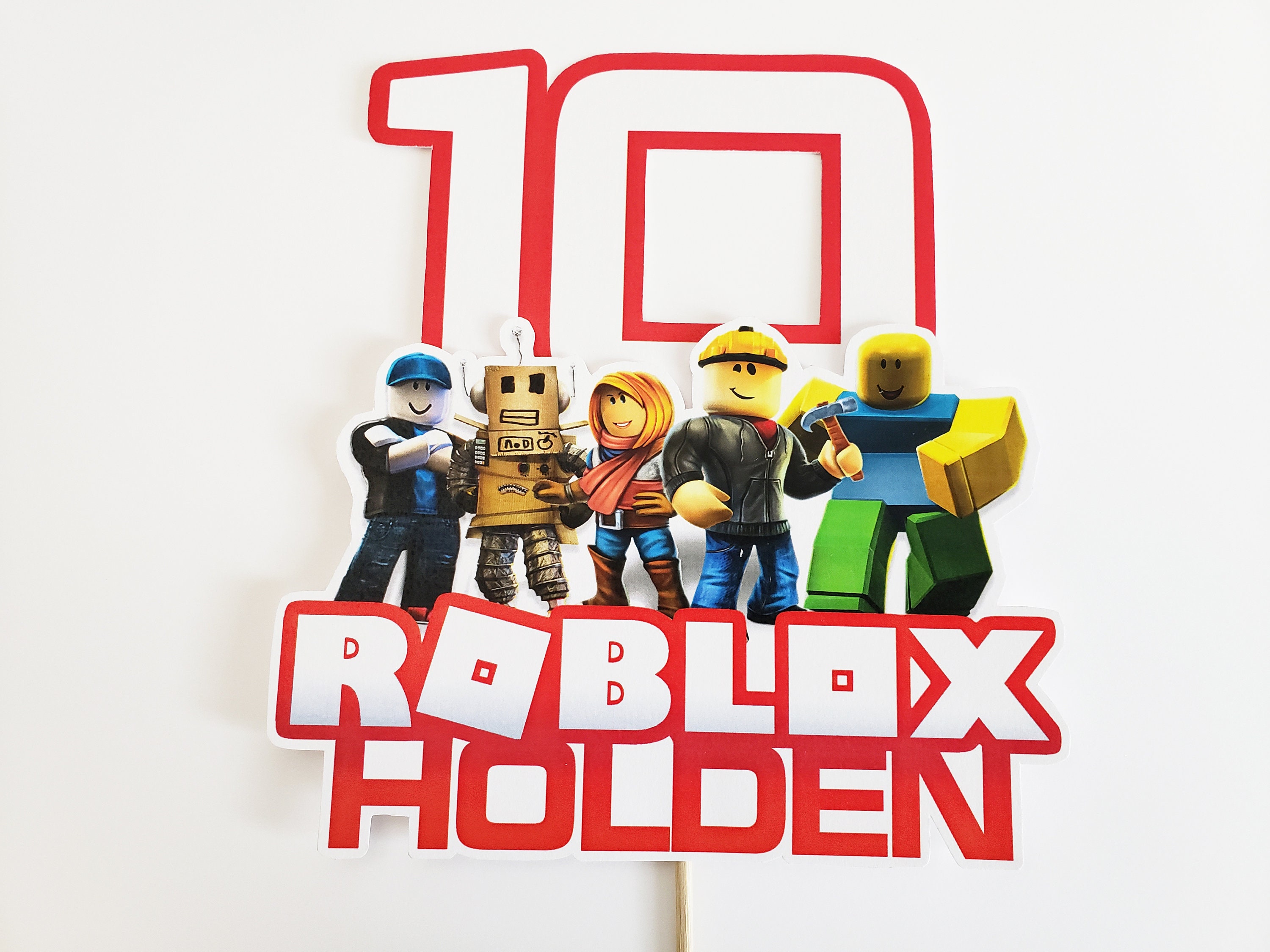 Roblox Birthday Cake Edible Topper Roblox Birthday Cake Edible Topper
