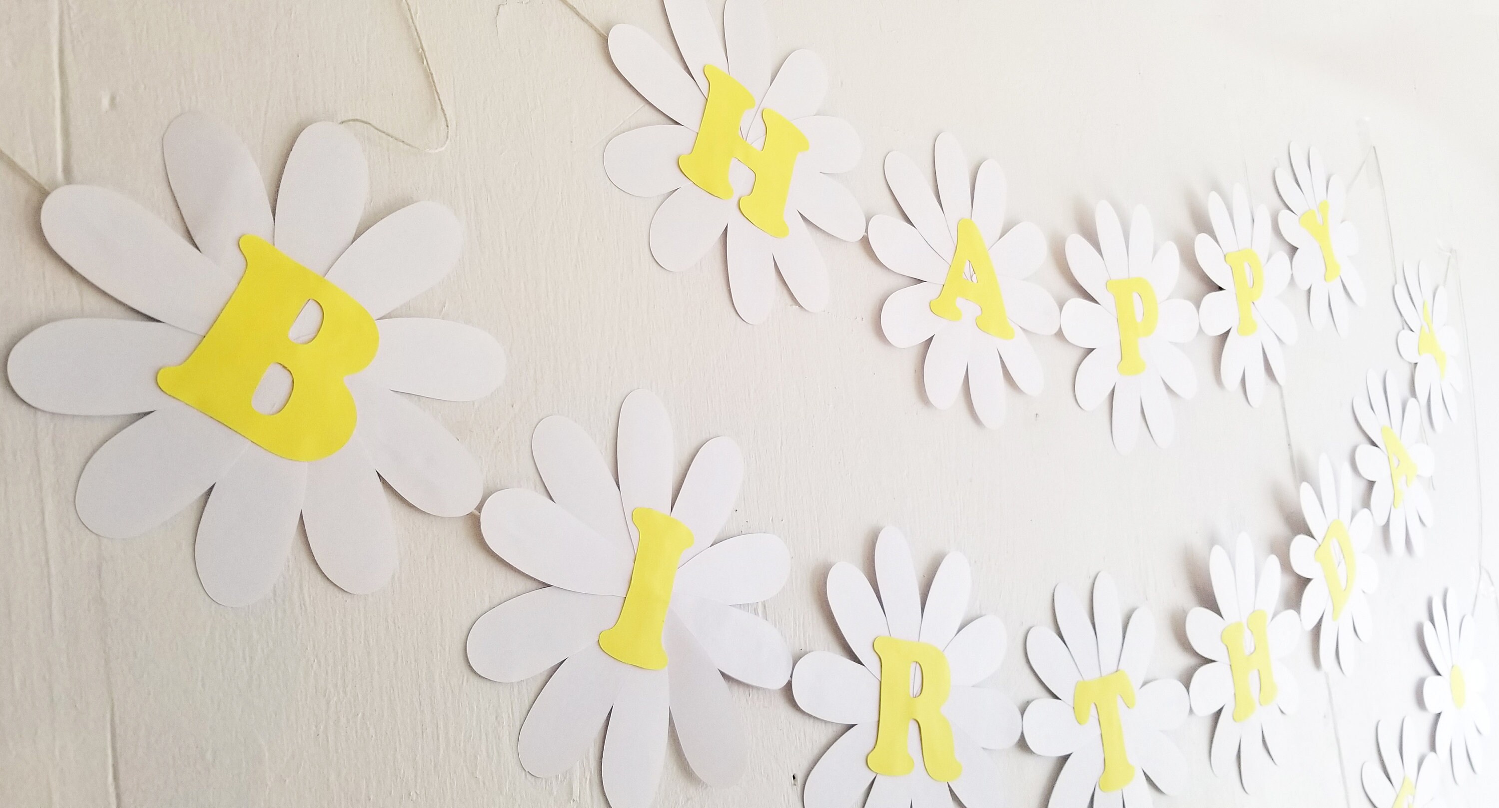Daisies Birthday Banner Personalized Daisy Birthday Banner | Etsy