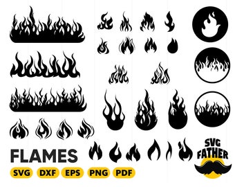 Flames and dxf | Etsy