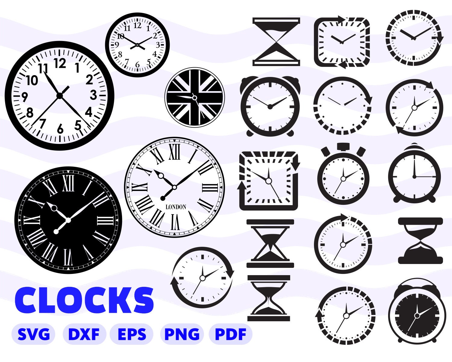 CLOCK SVG Time Svg Watch SVG alarm clock svg time | Etsy
