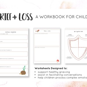 Grief Loss, Workbook for Children - Etsy Canada
