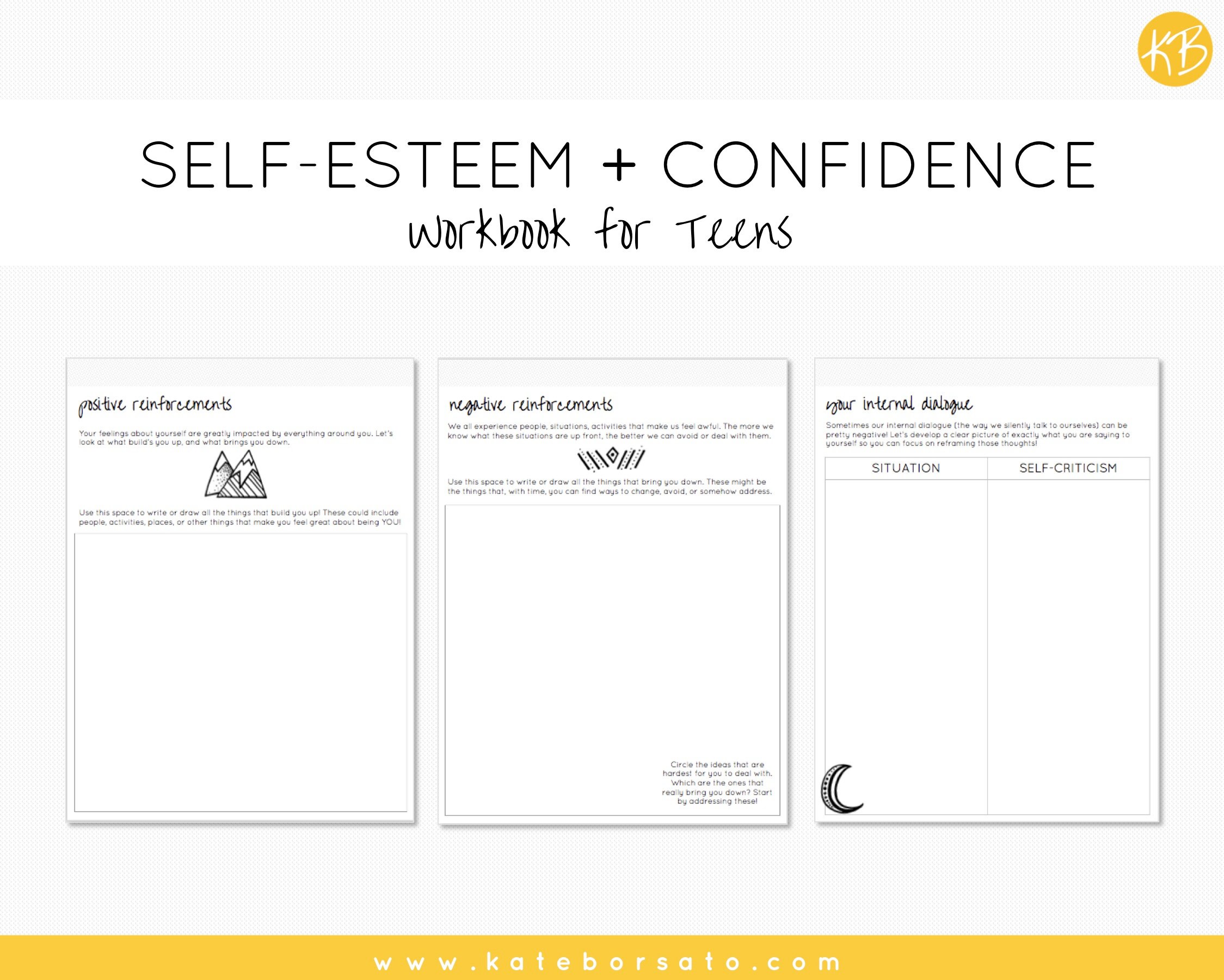 Self-esteem Confidence Workbook for Teens - Etsy Canada