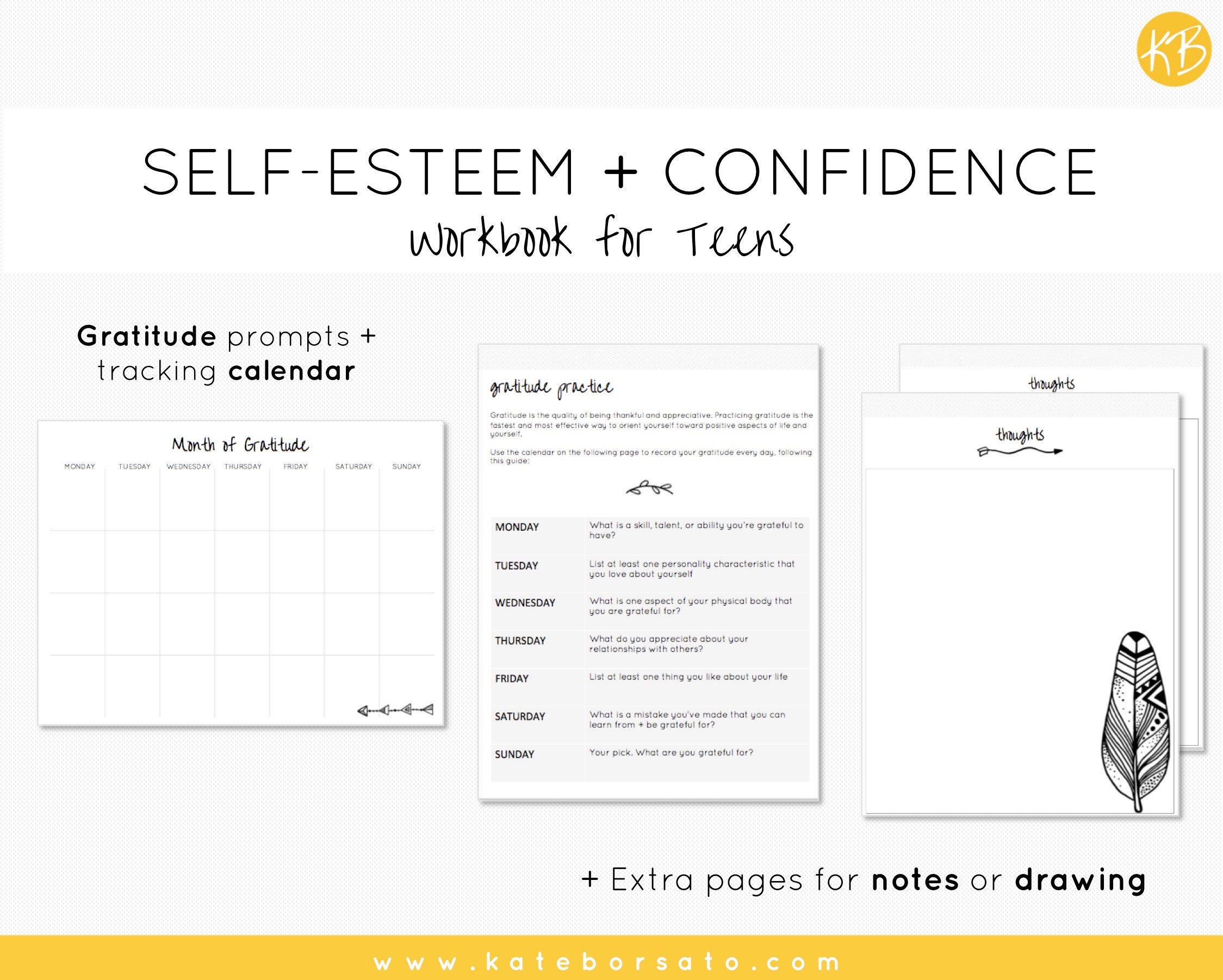 Self-esteem Confidence Workbook for Teens - Etsy Canada