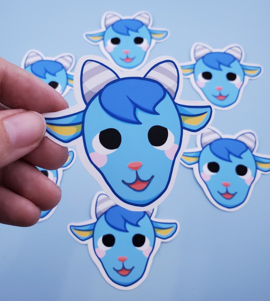 Cute Kawaii Animal Crossing Goat Villager Sherb Sticker - Etsy