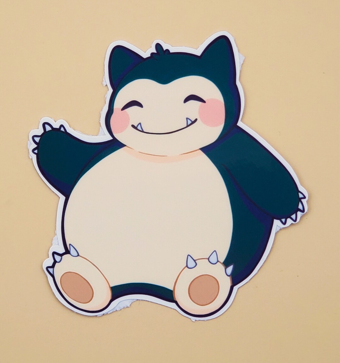Cute Sleepy Pokemon Snorlax Vinyl Sticker - Etsy