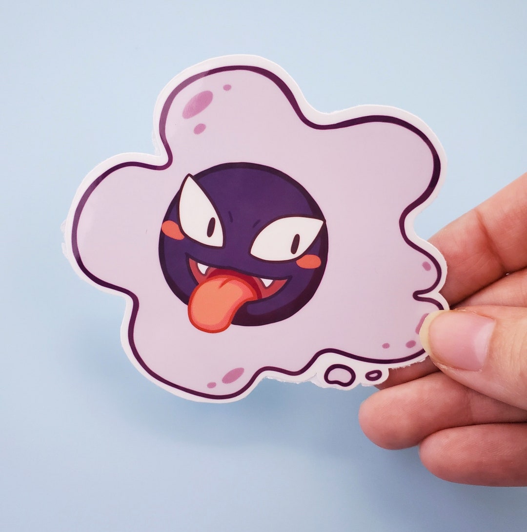 Cute Ghost Pokemon Gastly Vinyl Sticker - Etsy