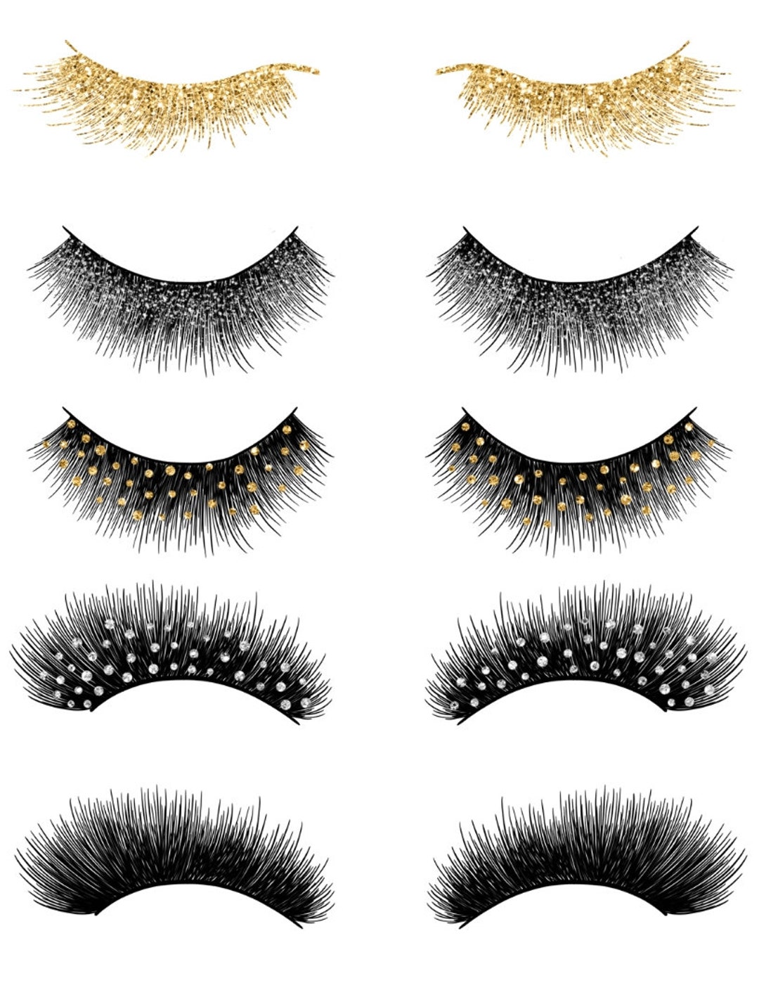 Fancy Eye Lashes - Feminine - Girly Digital Clipart - Etsy