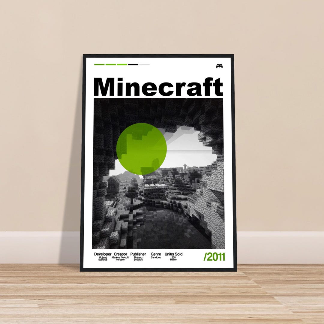 Minecraft Poster Print, Minecraft Wall Decor, Minecraft Wall Art ...