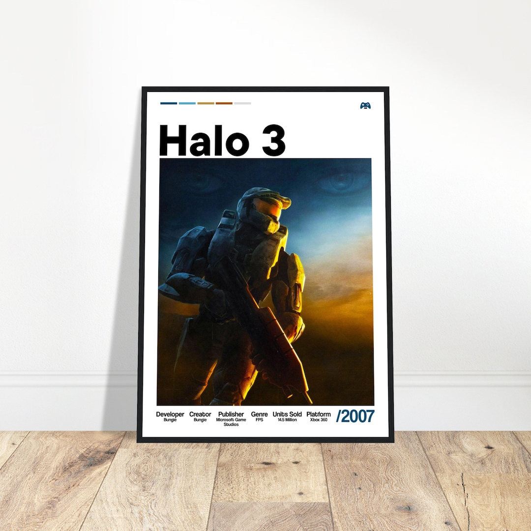 Halo 3 Poster Print, Halo 3 Wall Decor, Halo 3 Wall Art, Halo Gaming ...