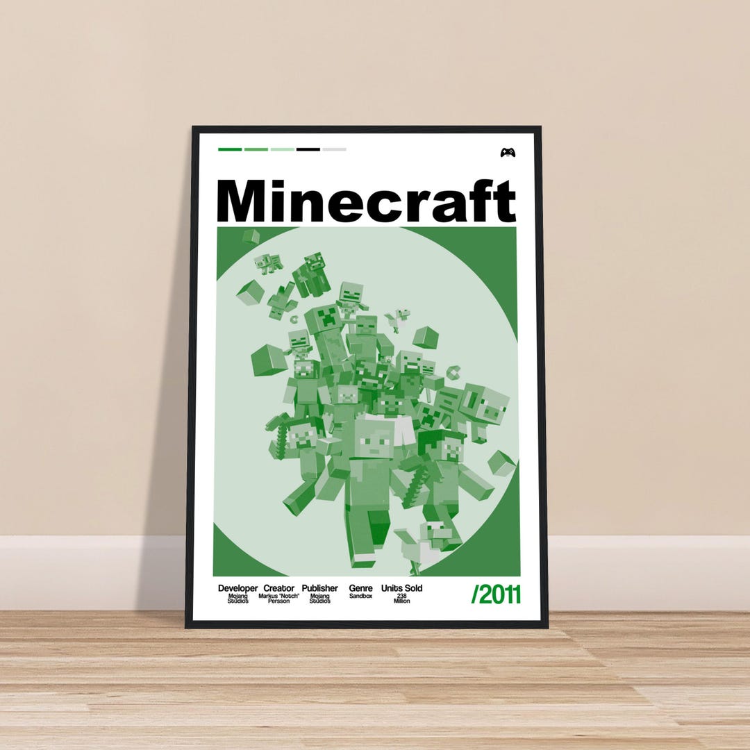 Minecraft Poster Print, Minecraft Wall Decor, Minecraft Wall Art ...