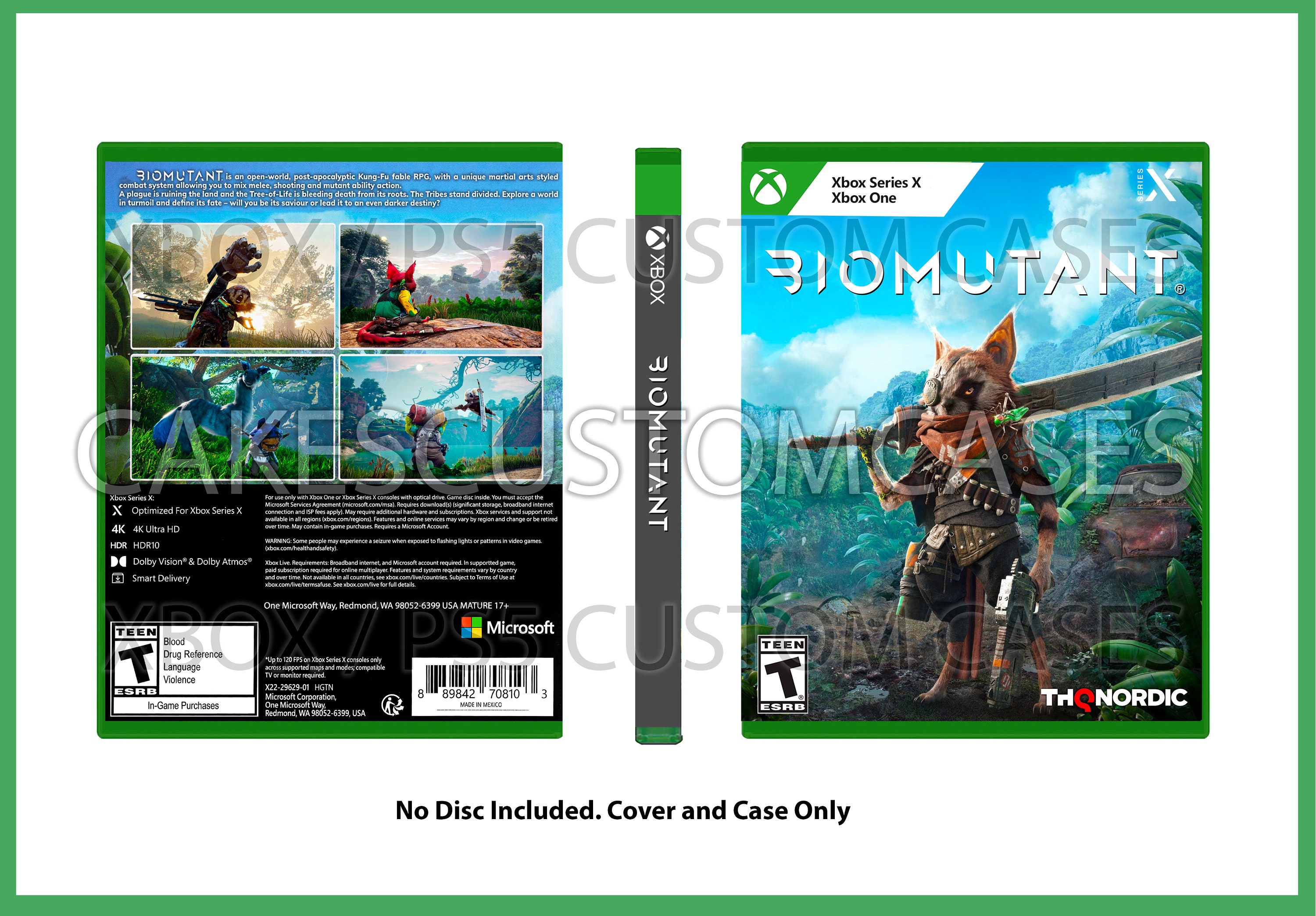 Custom Replacement Case Biomutant NO DISC Xbox Series X - Etsy