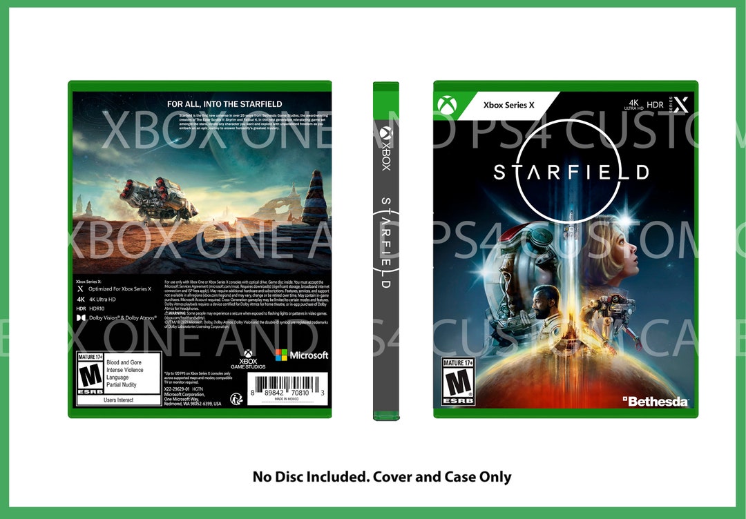Custom Replacement Case Starfield NO DISC Xbox Series X - Etsy