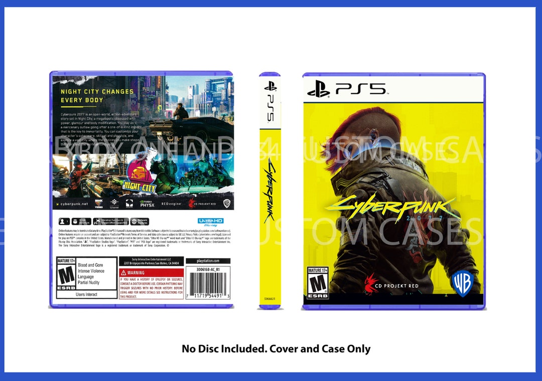 Custom Replacement Case Cyberpunk 2077 NO DISC PS5 PS4 - Etsy UK