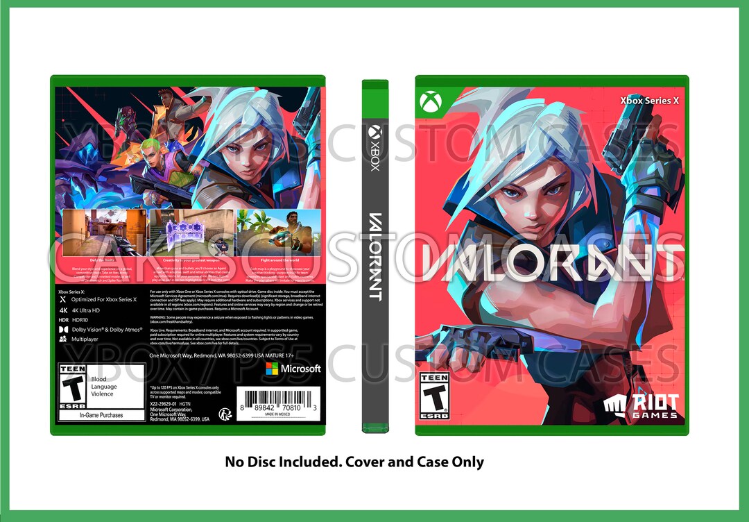 Custom Replacement Xbox Case Valorant NO DISC XBOX Series X - Etsy