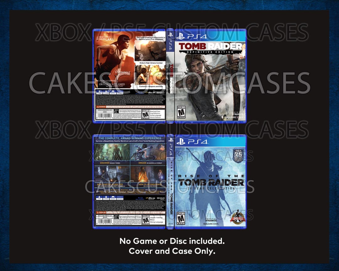Custom Replacement Case Tomb Raider Definitive Edition 2014/ Tomb ...