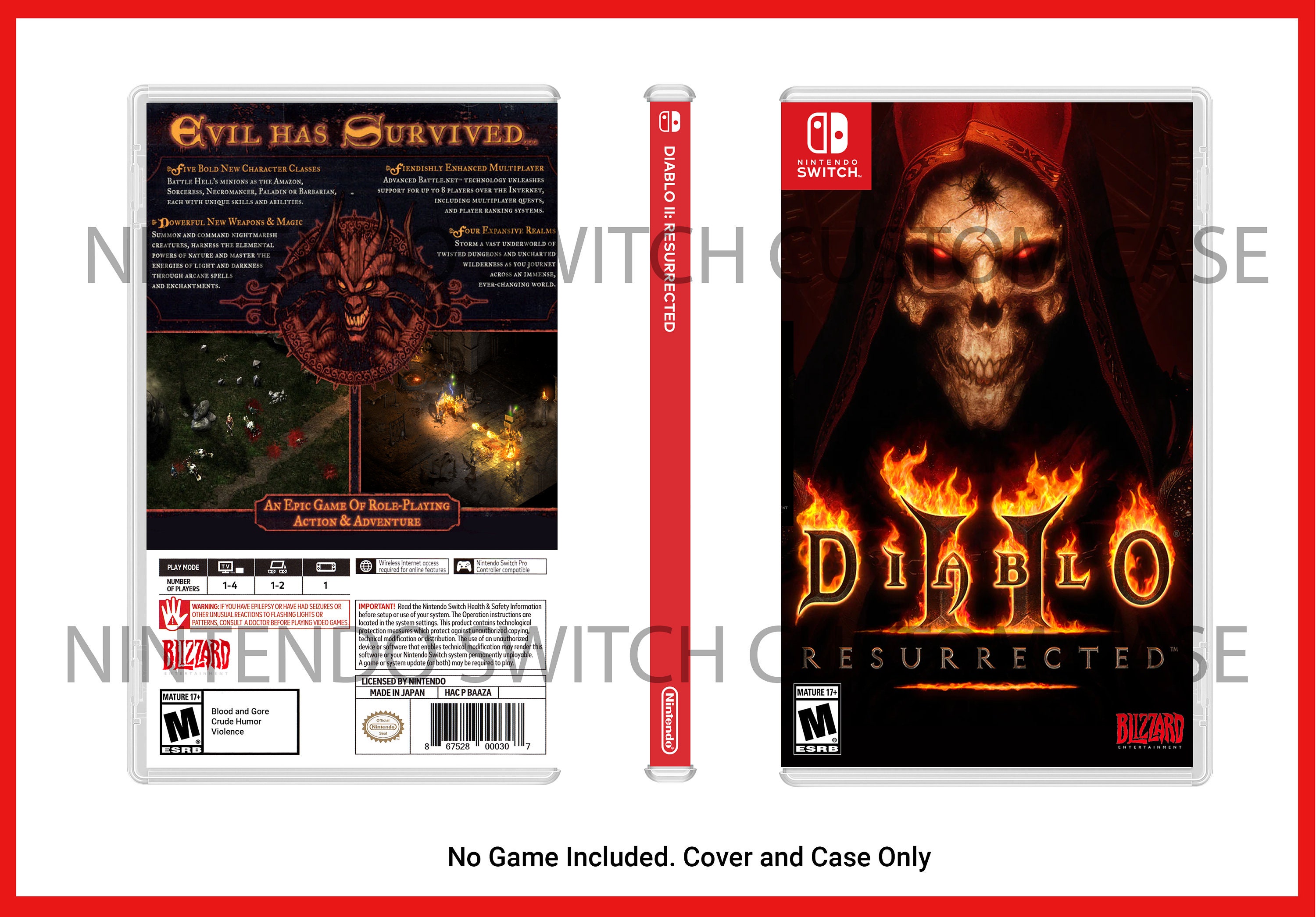 Custom Replacement Case Diablo II 2 Resurrected NO GAME Switch - Etsy