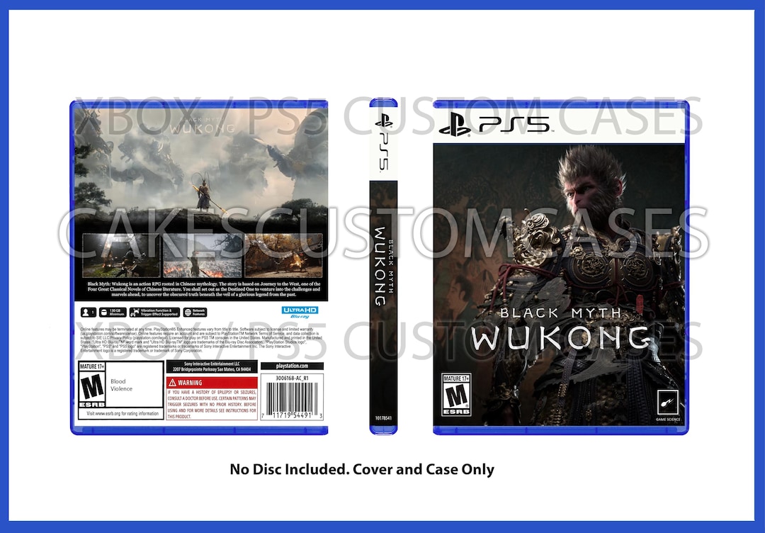 Custom Replacement Case Black Myth Wukong Standard or Deluxe NO DISC ...