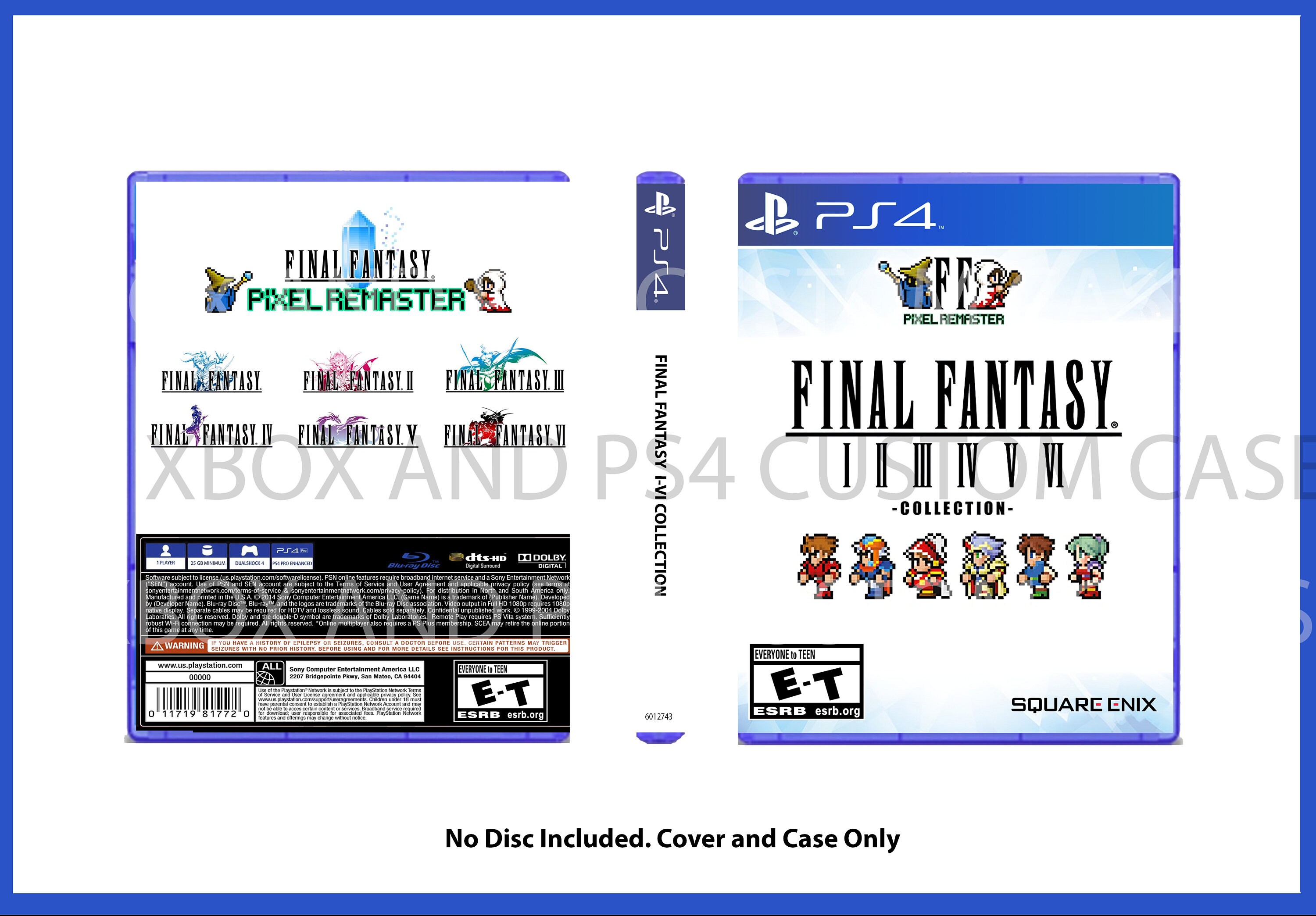 Custom Replacement Case Final Fantasy I-VI Collection Pixel - Etsy