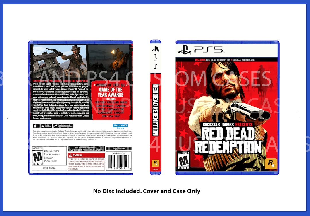 Custom Replacement Case Red Dead Redemption NO DISC PS5 - Etsy