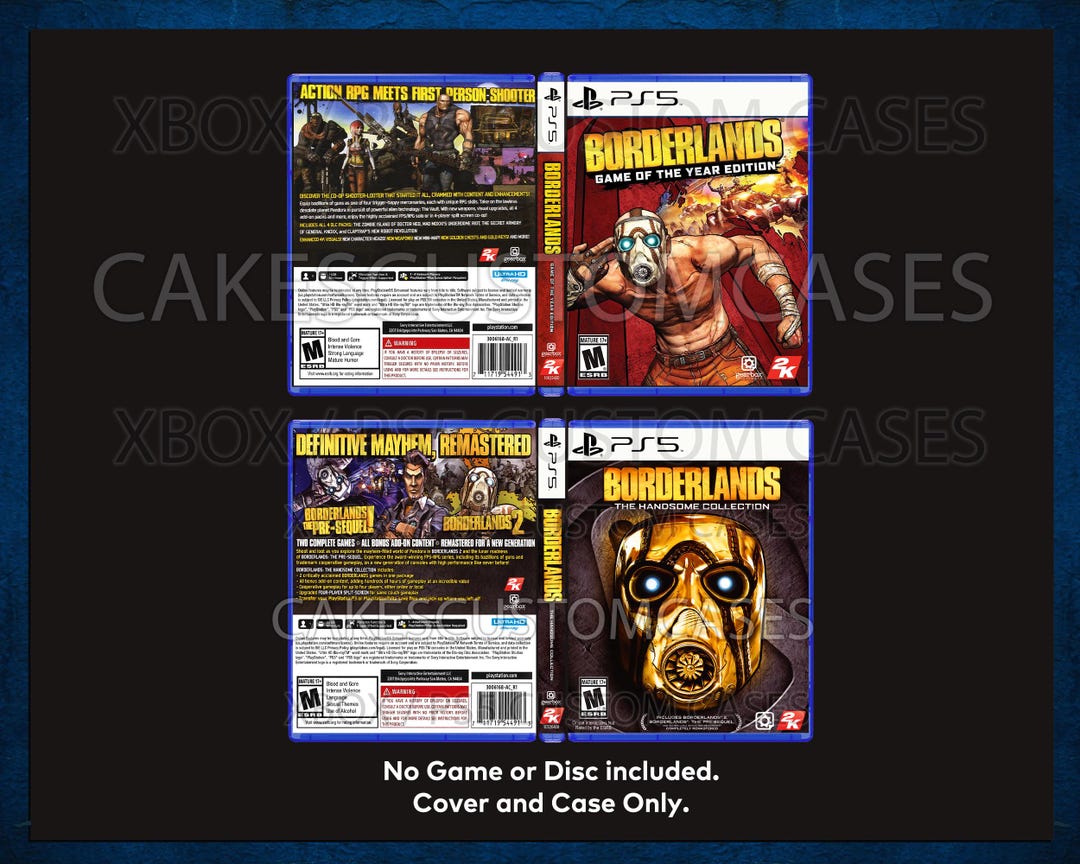 Custom Replacement Case Borderlands Game of the Year or Borderlands ...