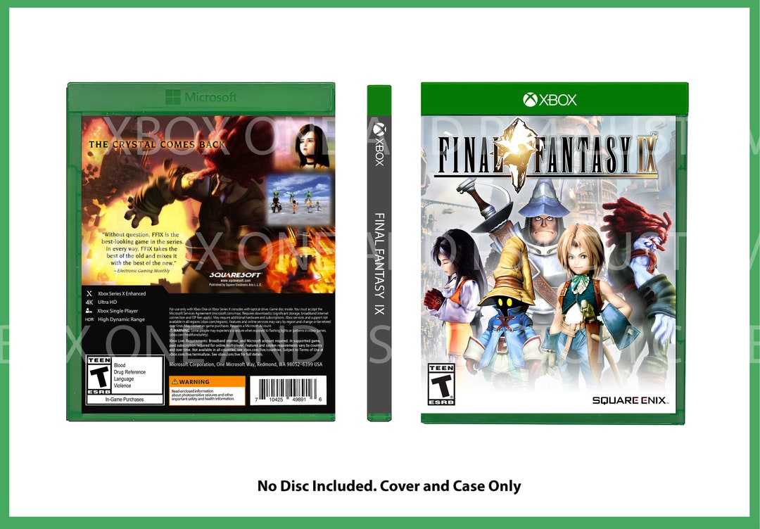 Custom Replacement Case Final Fantasy IX 9 Xbox or PS4 - Etsy