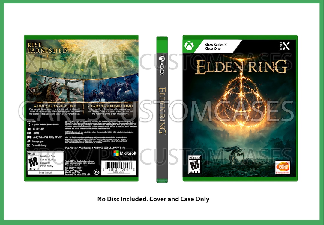 Custom Replacement Case Elden Ring NO DISC Xbox Series X - Etsy