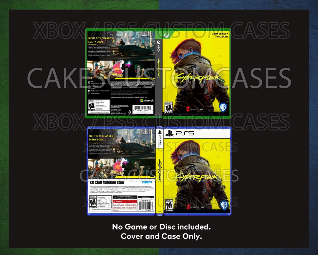 Custom Replacement Case Cyberpunk NO DISC XBOX Series X PS5 - Etsy