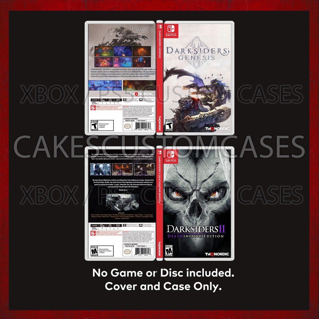 Custom Replacement Case Darksiders Genesis Darksiders 2 - NO GAME ...