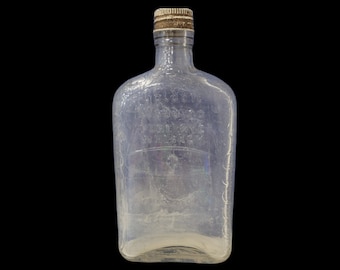 Vintage Golden Wedding Pure Rye Whiskey Glass Bottle - Etsy