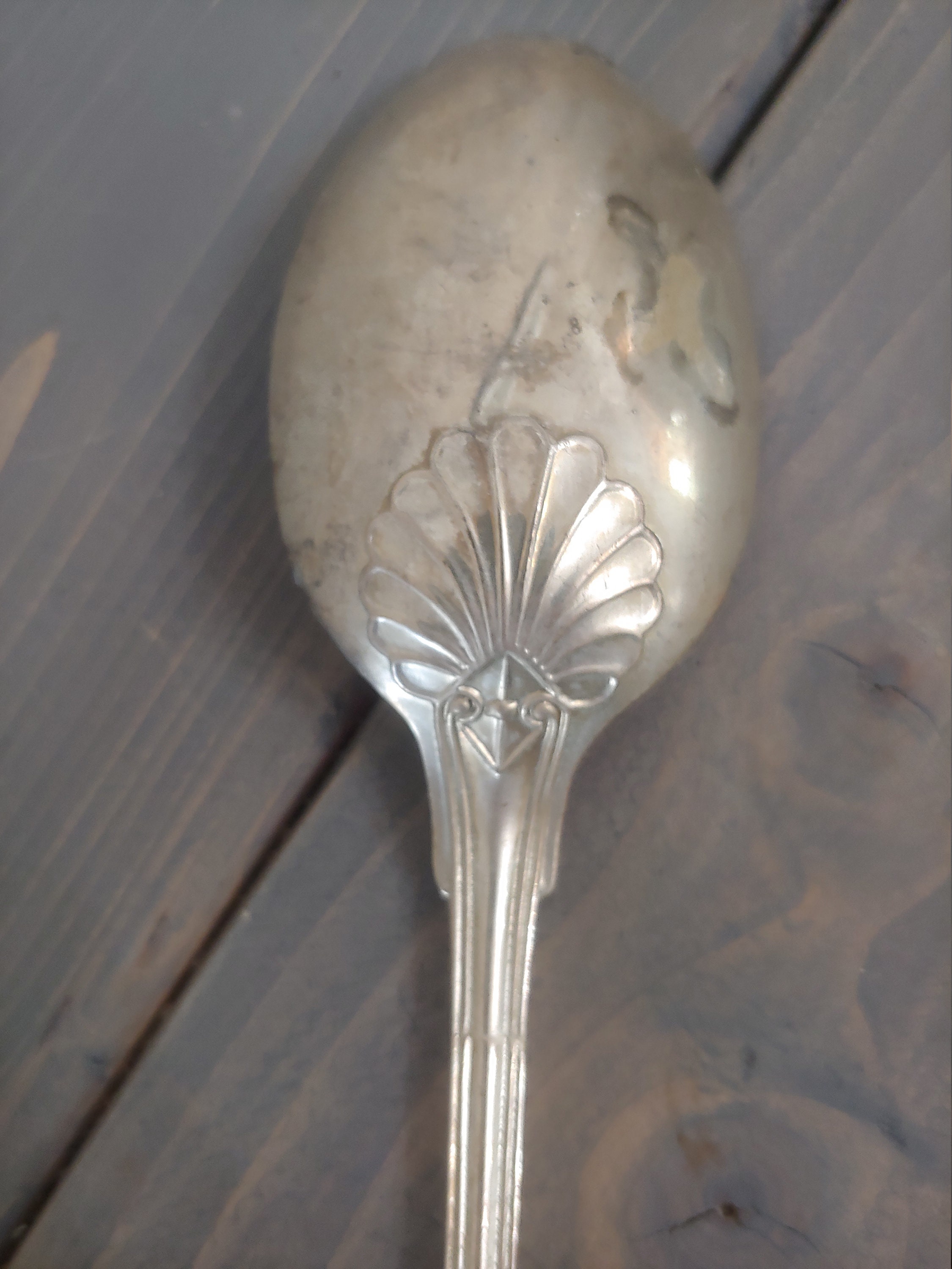 Towle Silversmith Silverplated Large Serving Spoon Clam Design | Etsy