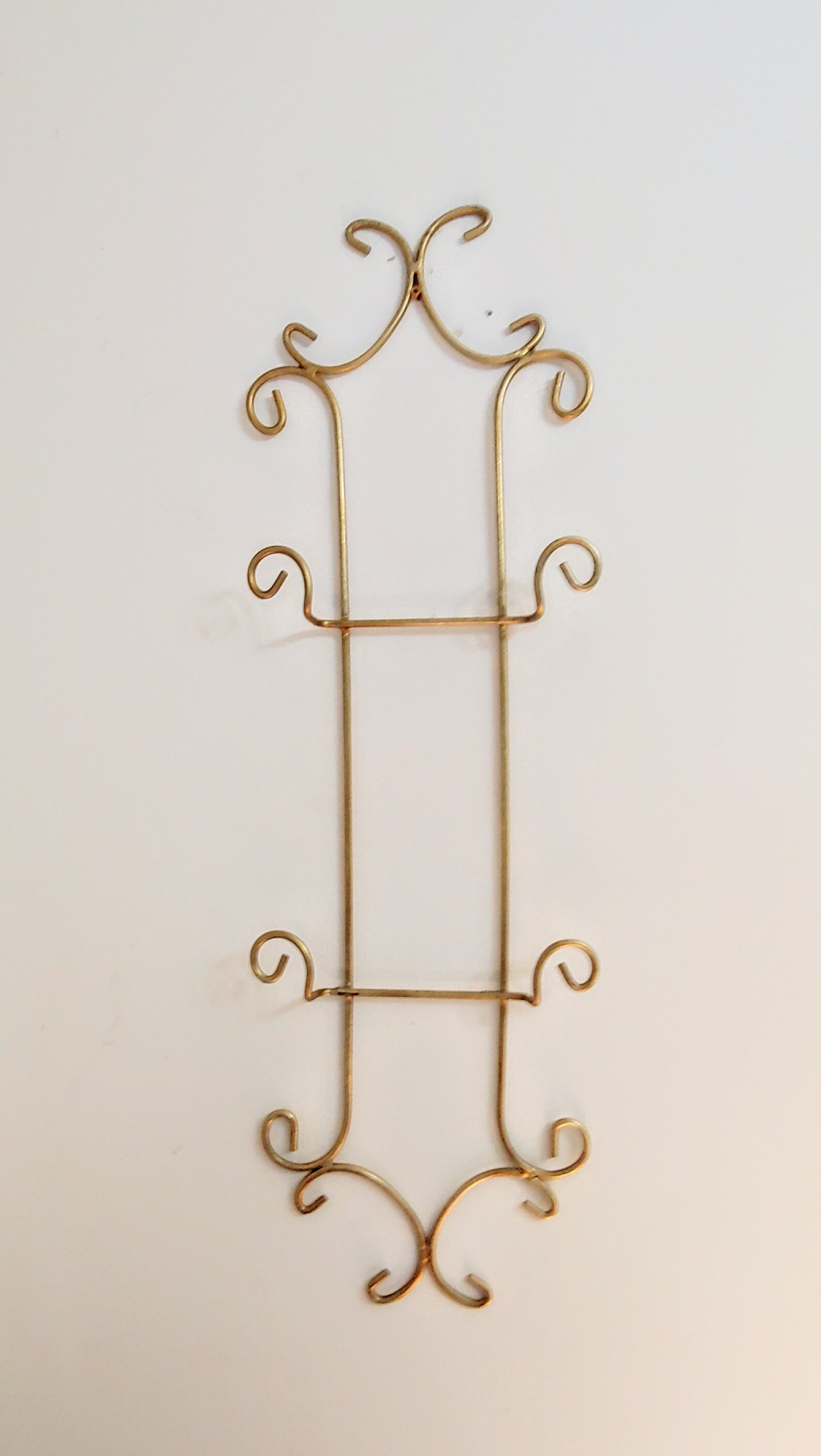 Stunning Metal Brass Wall Plate Holder Towel Holder Plate Rack Wall ...