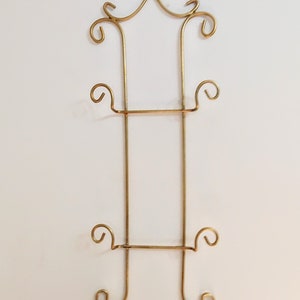 Stunning Metal Brass Wall Plate Holder Towel Holder Plate Rack Wall ...
