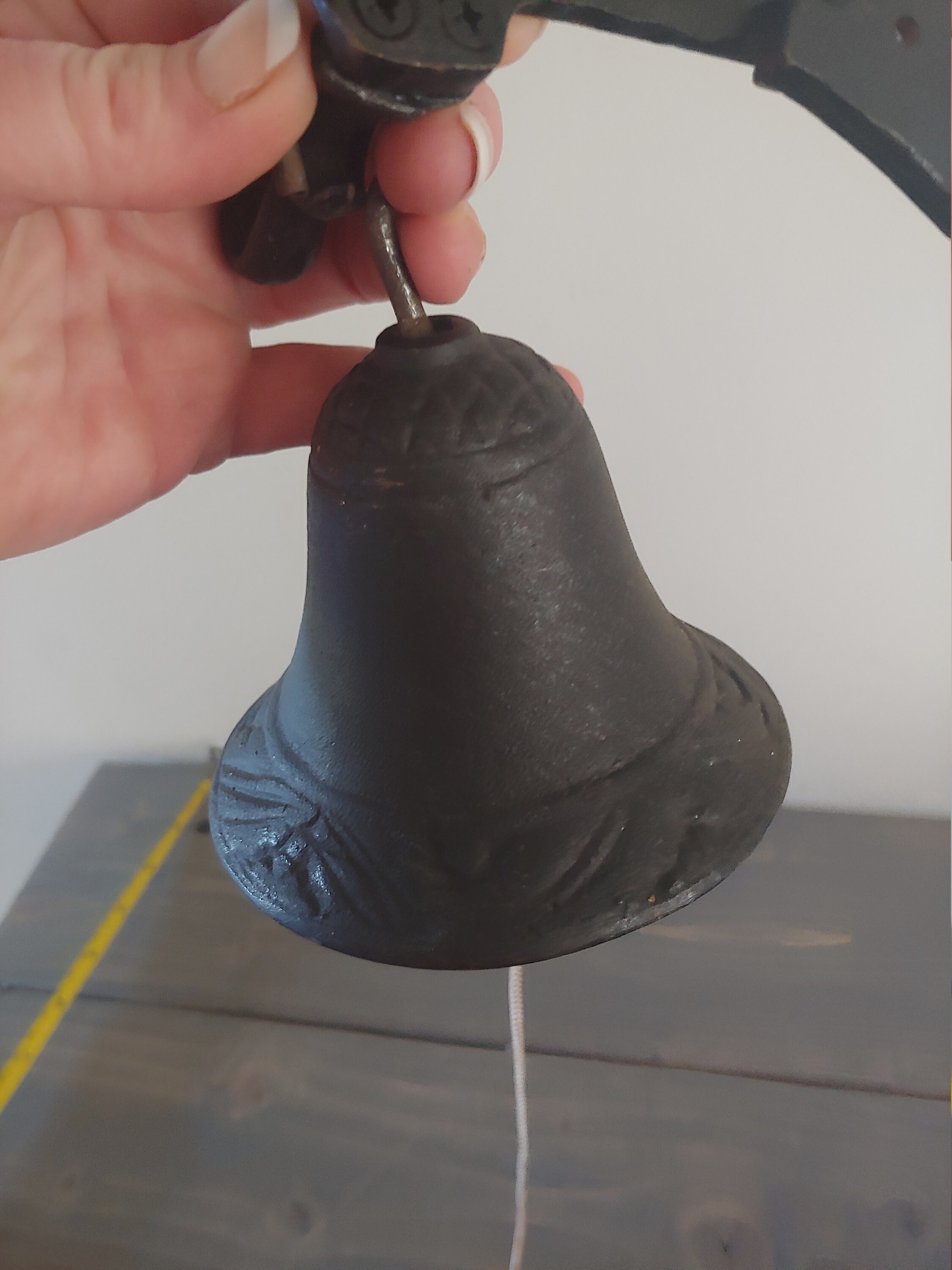 Cast Iron Hanging Bell Ringer Wall Bell Nautical Anchor Welcome Home ...