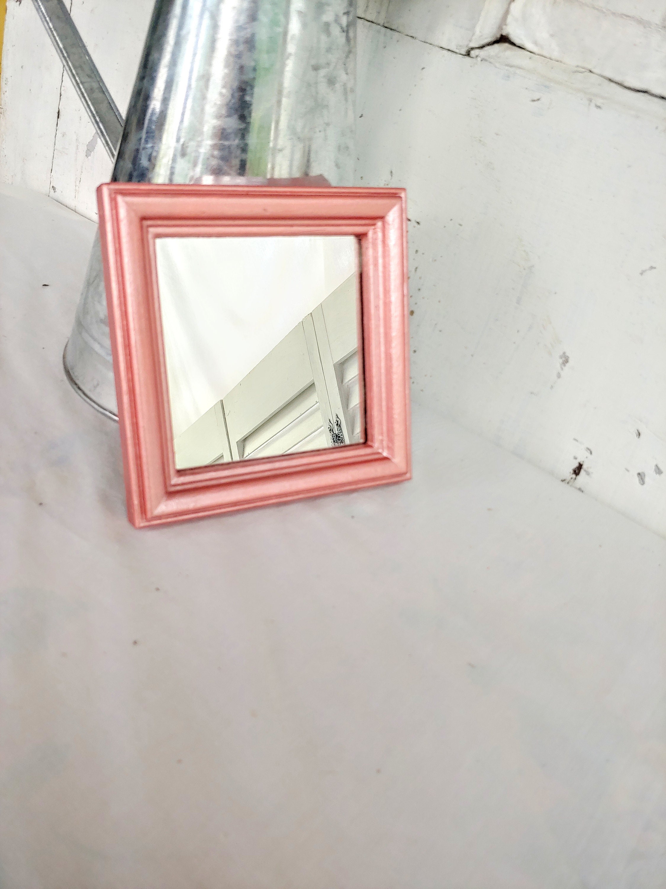 Amazing Pair of Vintage Framed Rose Gold Wood Small Wall - Etsy.de